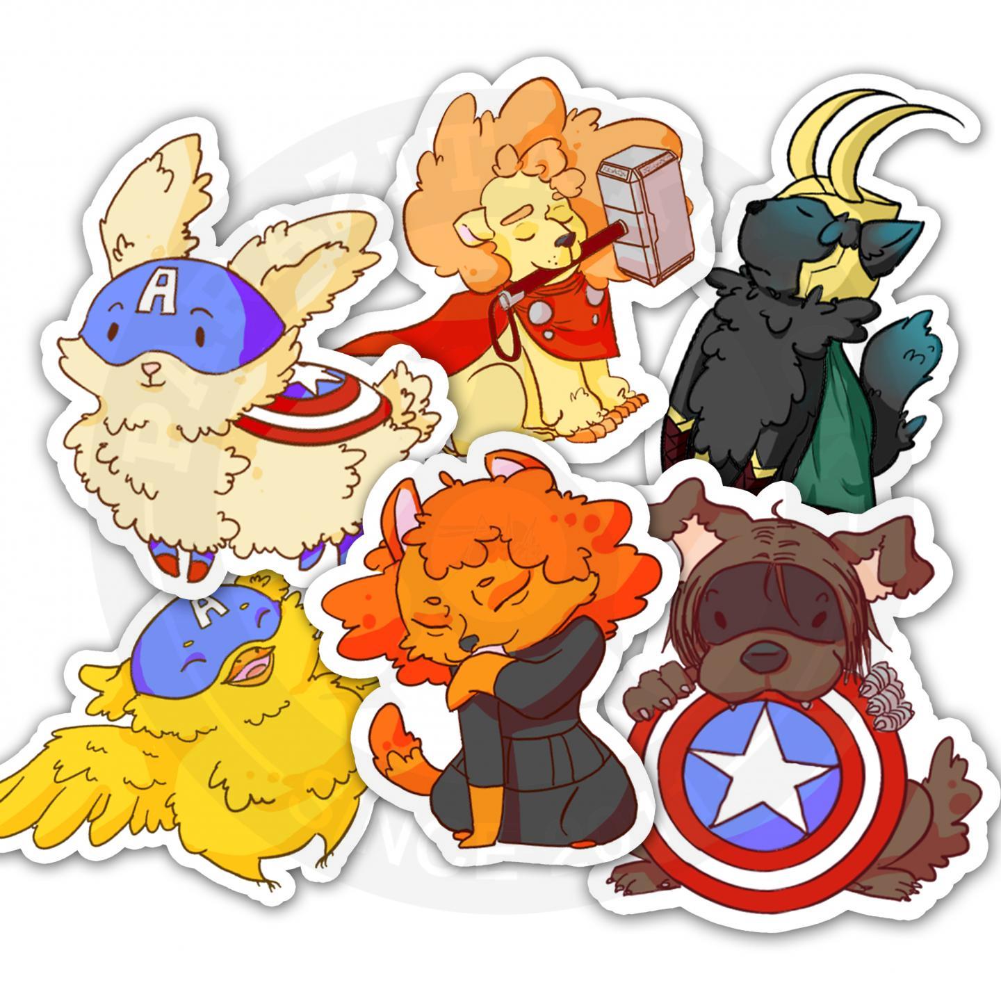 Купить стикерпак Наклейки "Животные супергерои" - Комиксы